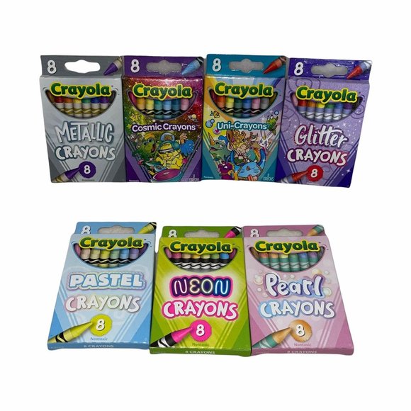 Crayola | Office | New 7 Crayola Crayons Metallic Pastel Glitter | Poshmark